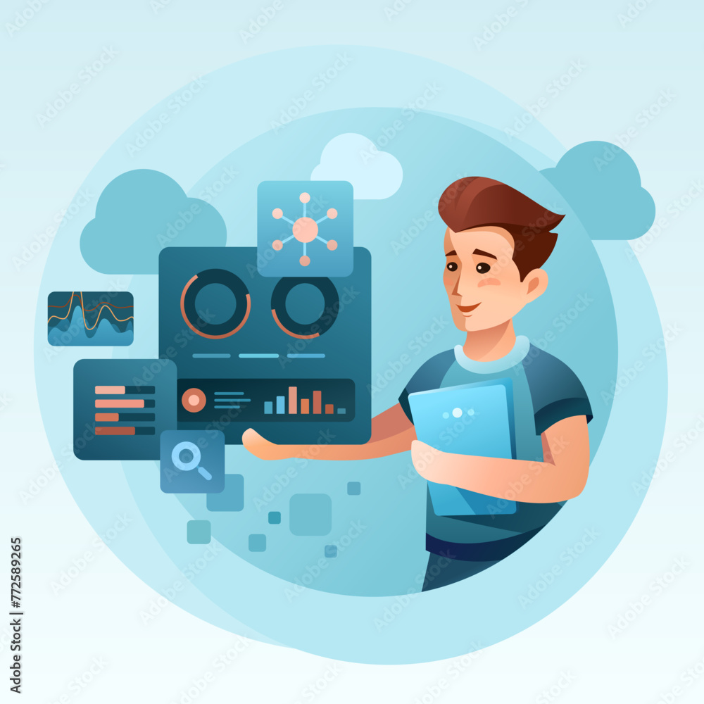 KPIs for Network Performance Illustration - Network Infrastructure and ...