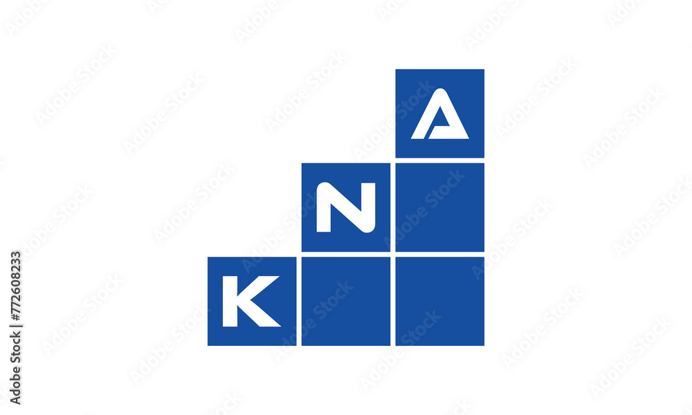 KNA initial letter financial logo design vector template. economics ...