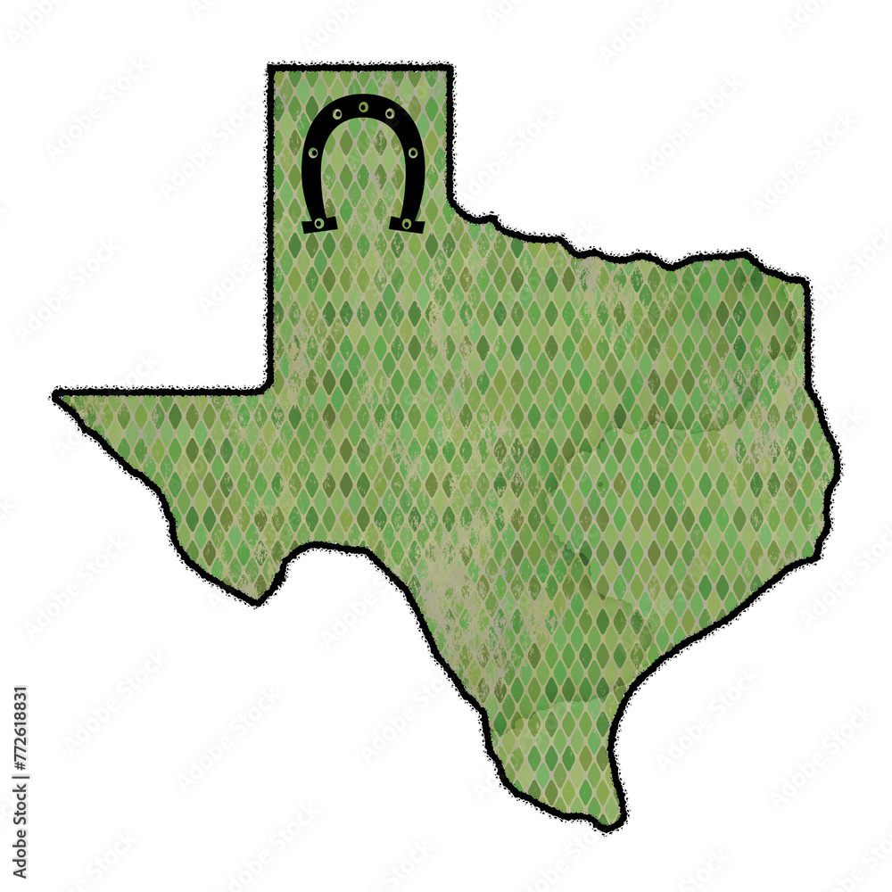 state of texas shape filled with stained and worn playing card back ...