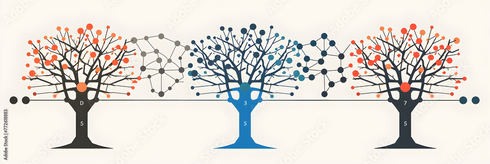 Foto de Visual Representation of a K-D Tree Partitioning ...