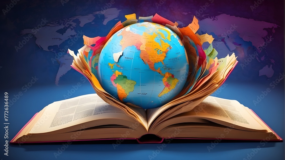 Global religious mission: Evangelization. depiction of an open bible or ...