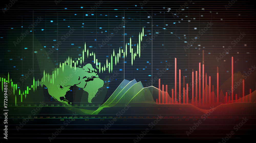 Global business data analysis bar and line chart with charts Stock ...