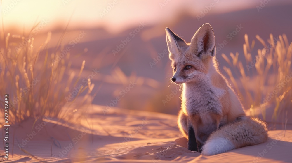 Fennec Fox In Desert Twilight, African Wildlife, Nature Photography ...