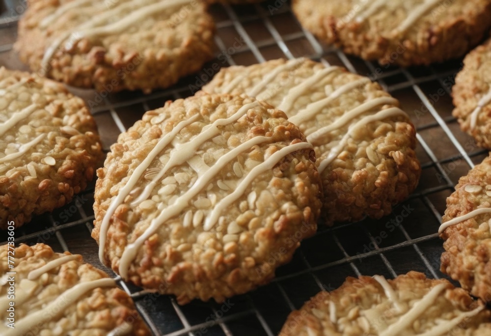 Anzac Biscuits These are sweet biscuits made from oats, coconut, golden ...