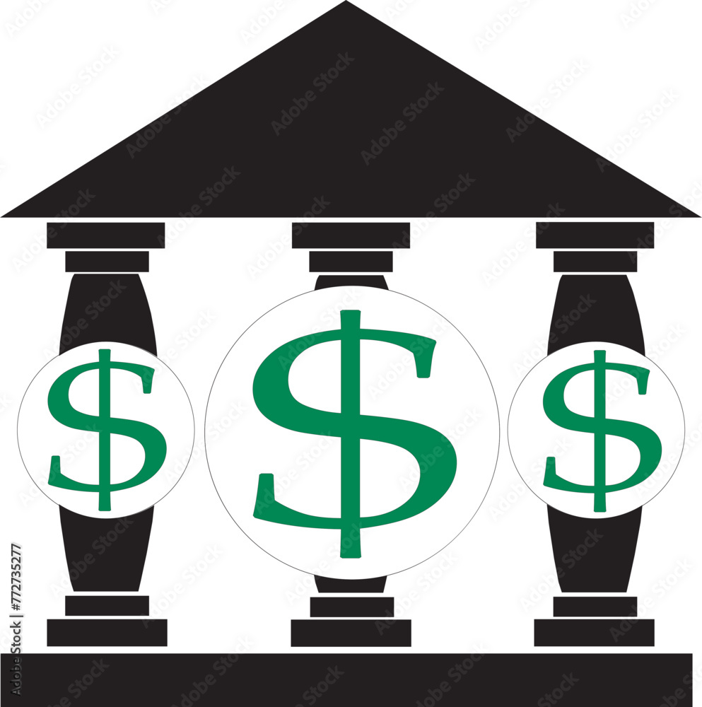 Vecteur Stock bank icon simple vector illustration, bank icon with ...