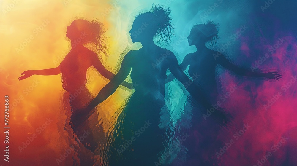 Textured gradient noise, radiant colors in a retro dance Stock ...