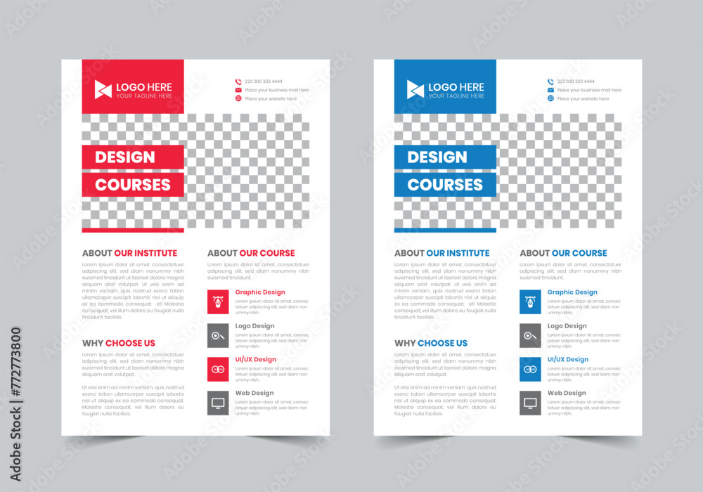 Printable Course Flyer Template | A4 | Print Ready | Fully Editable ...