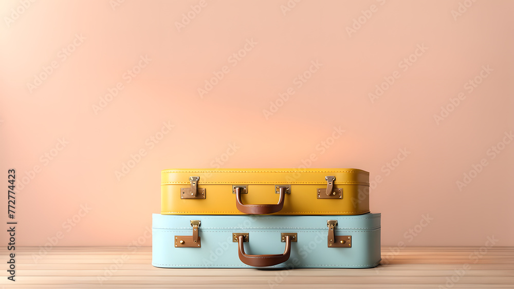 Adventure Unleashed 3D Vintage Suitcase Template for Travel Brands and ...