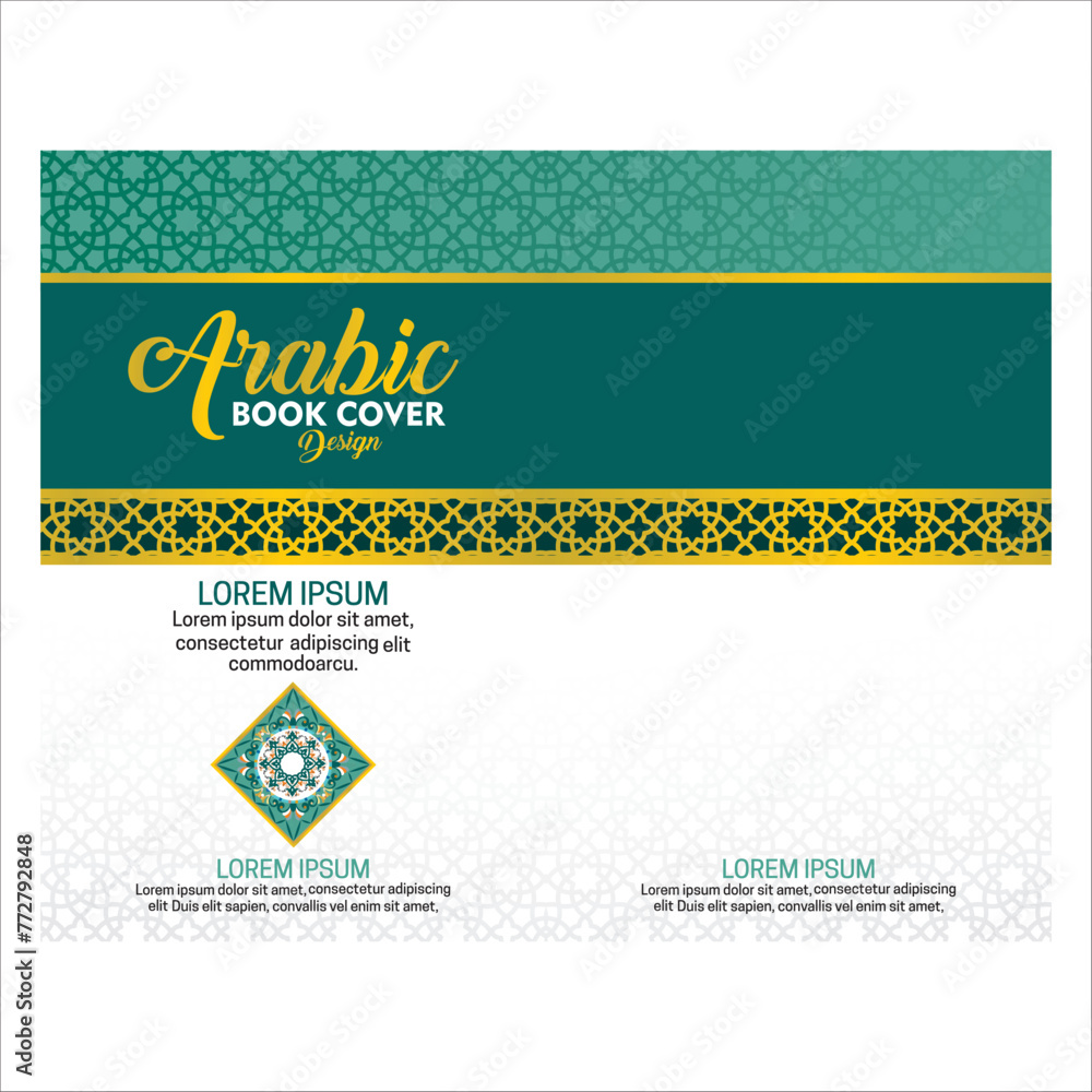 Arabic book cover design pattern and ornaments vector files เวกเตอร์ ...