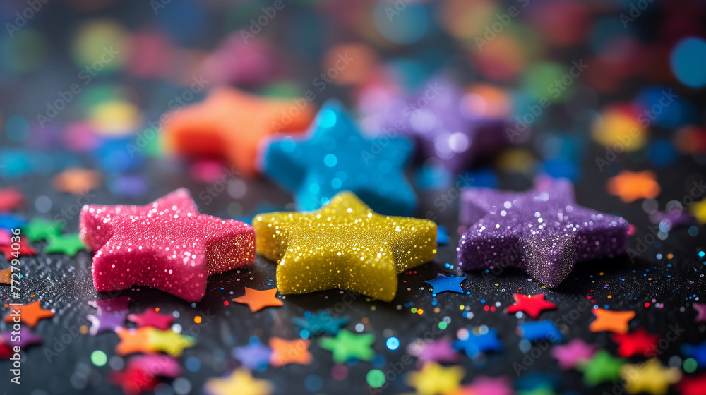 Beautiful colorful rainbow star background images for decorating ...