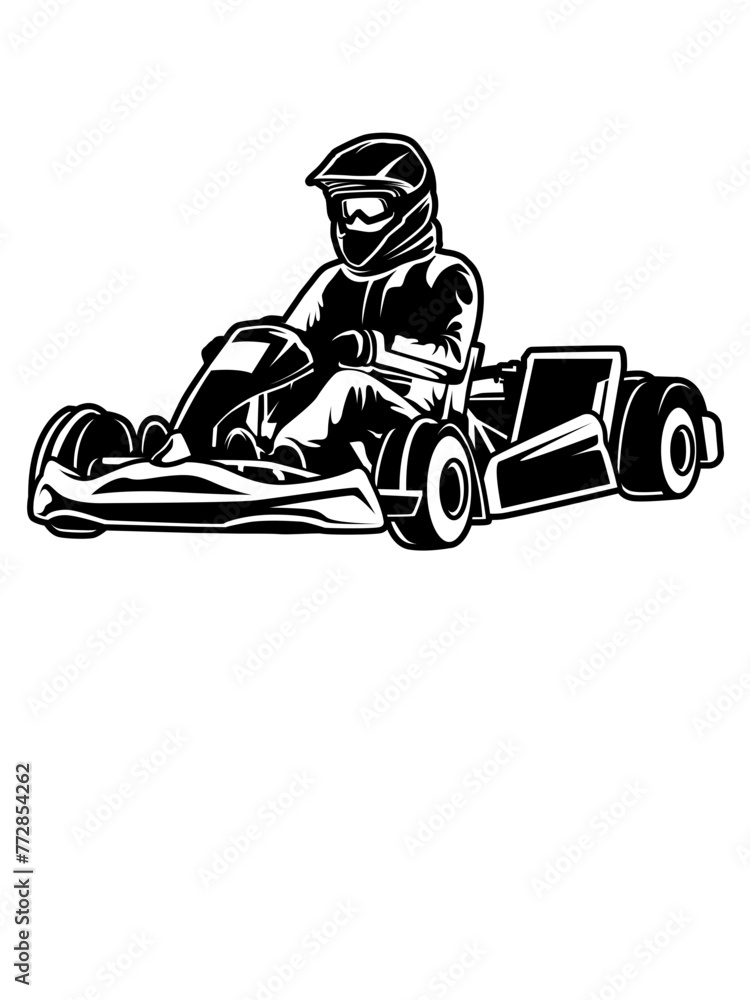 Go Kart Riding Illustration, Go Kart Racing Vector, Go Kart Clipart ...