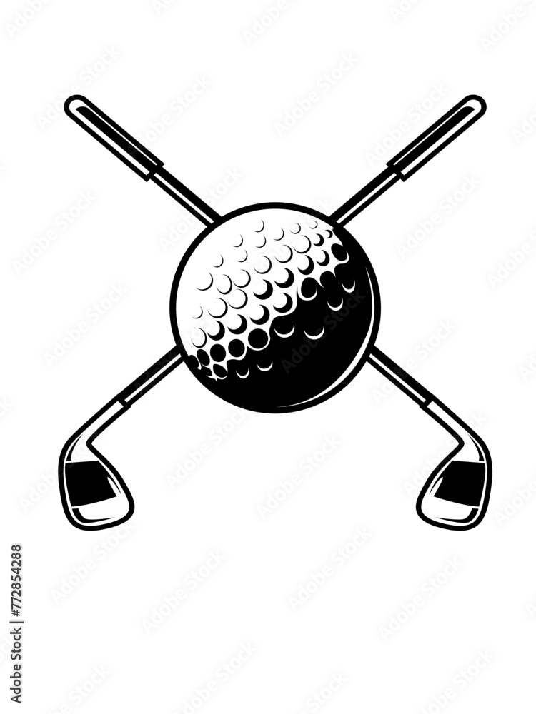 Golf Game Illustration, Golf Monogram, Golf Clipart, Golf Ball Vector ...