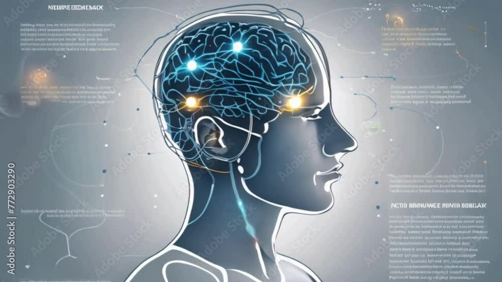 Vidéo Stock Neurofeedback devices training the brain for enhanced focus ...