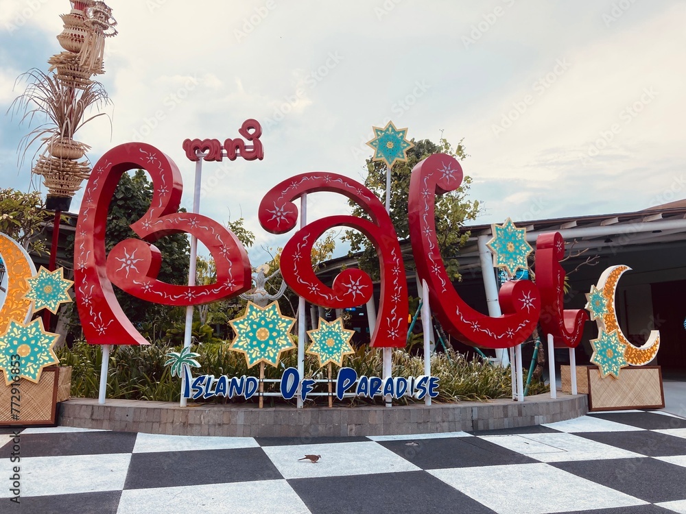 Bali, Indonesia - March 28, 2024: Welcome sign at Bali International ...