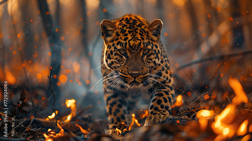 endangered specie of tiger , Earth Day or World Wildlife Day concept ...