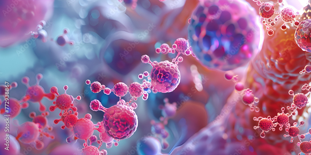 cancer progression, bacteria colony, infected blood vessels, polycystic ...