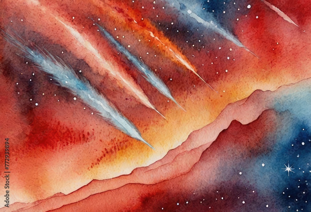 celestial wallpaper with a pattern of comets in different shades of ...