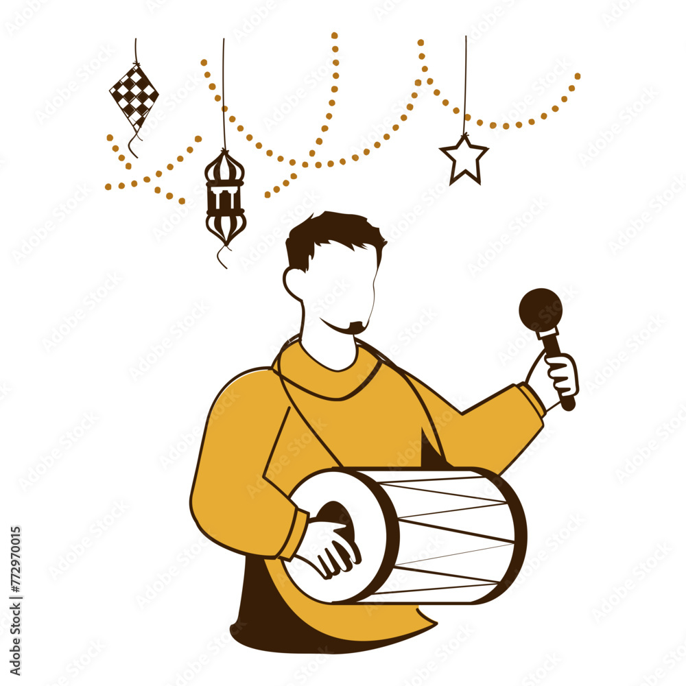 Person Holding Dholak Concept, South Asian Frame drum musical ...