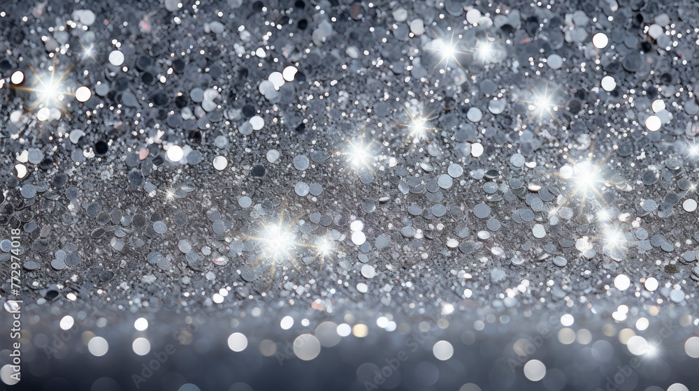 Silver glitter background with sparkling sparkles Stock Illustration ...