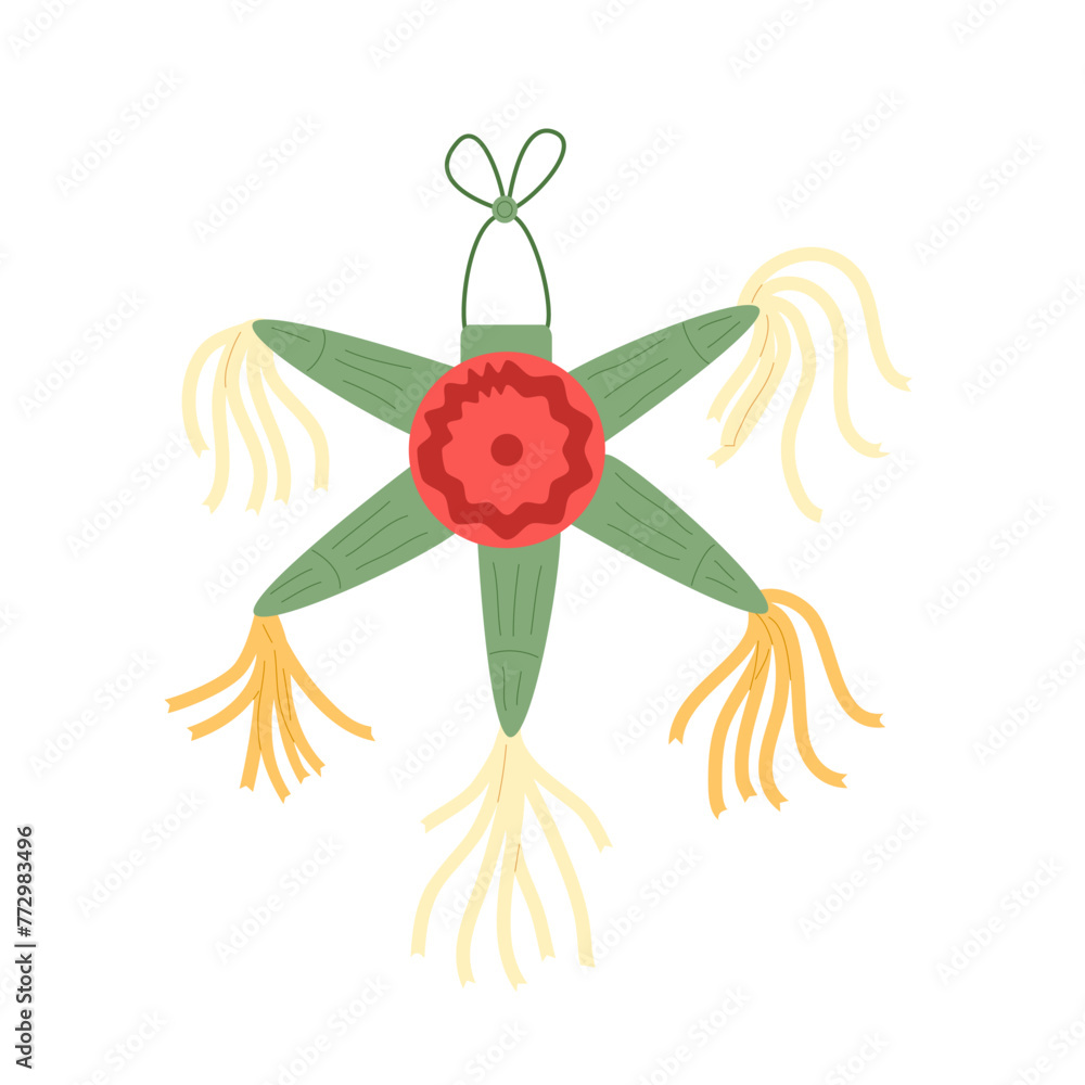 Pinana star shape isolation on white background. element for local ...