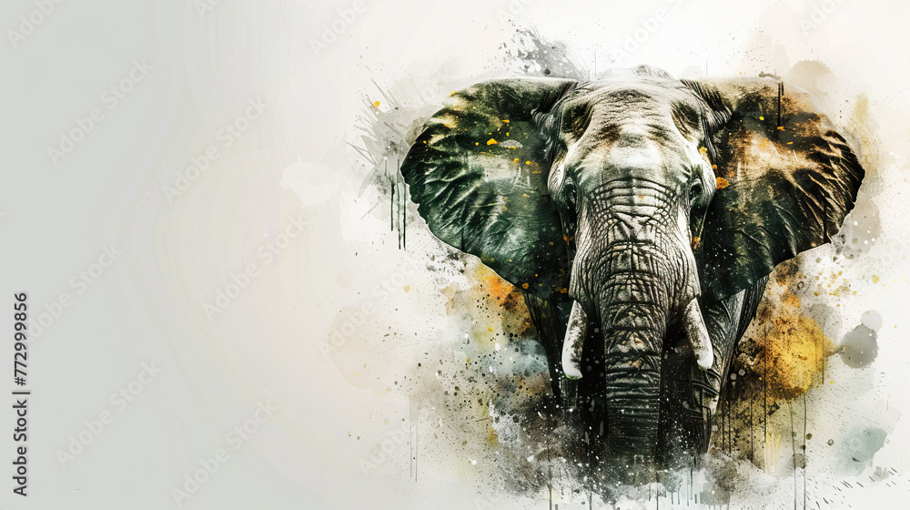 World Habitat wildlife day,art of endangered species of elephant ...
