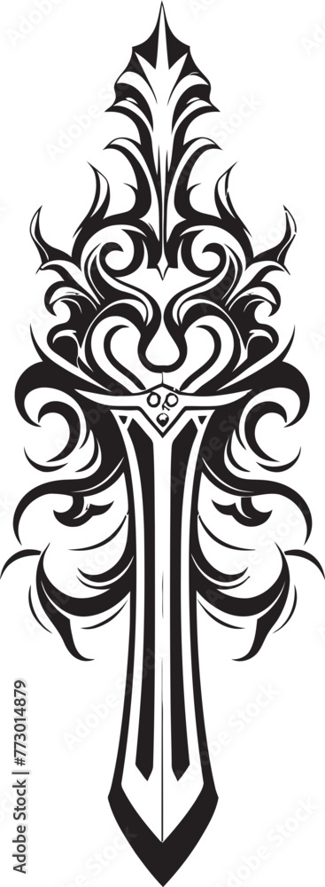 Barbarians Bane Fantasy Sword Iconic Dragonfire Blade Sword Emblem ...