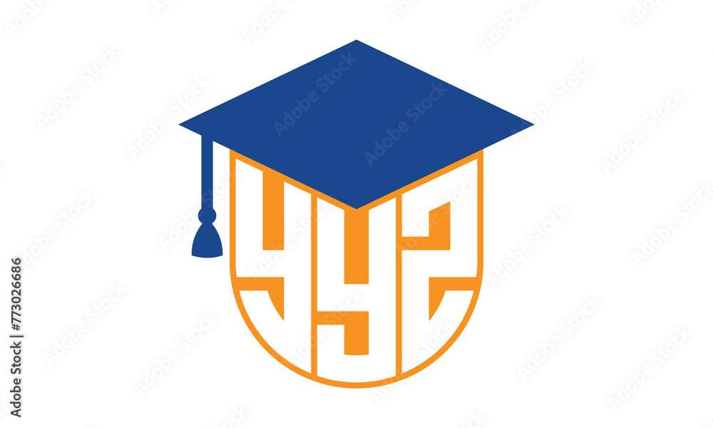 YYZ initial letter academic logo design vector template. school college ...