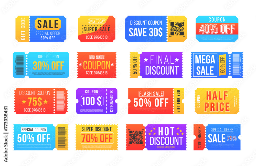 Vintage cinema ticket concert and festival event, movie theater coupon ...