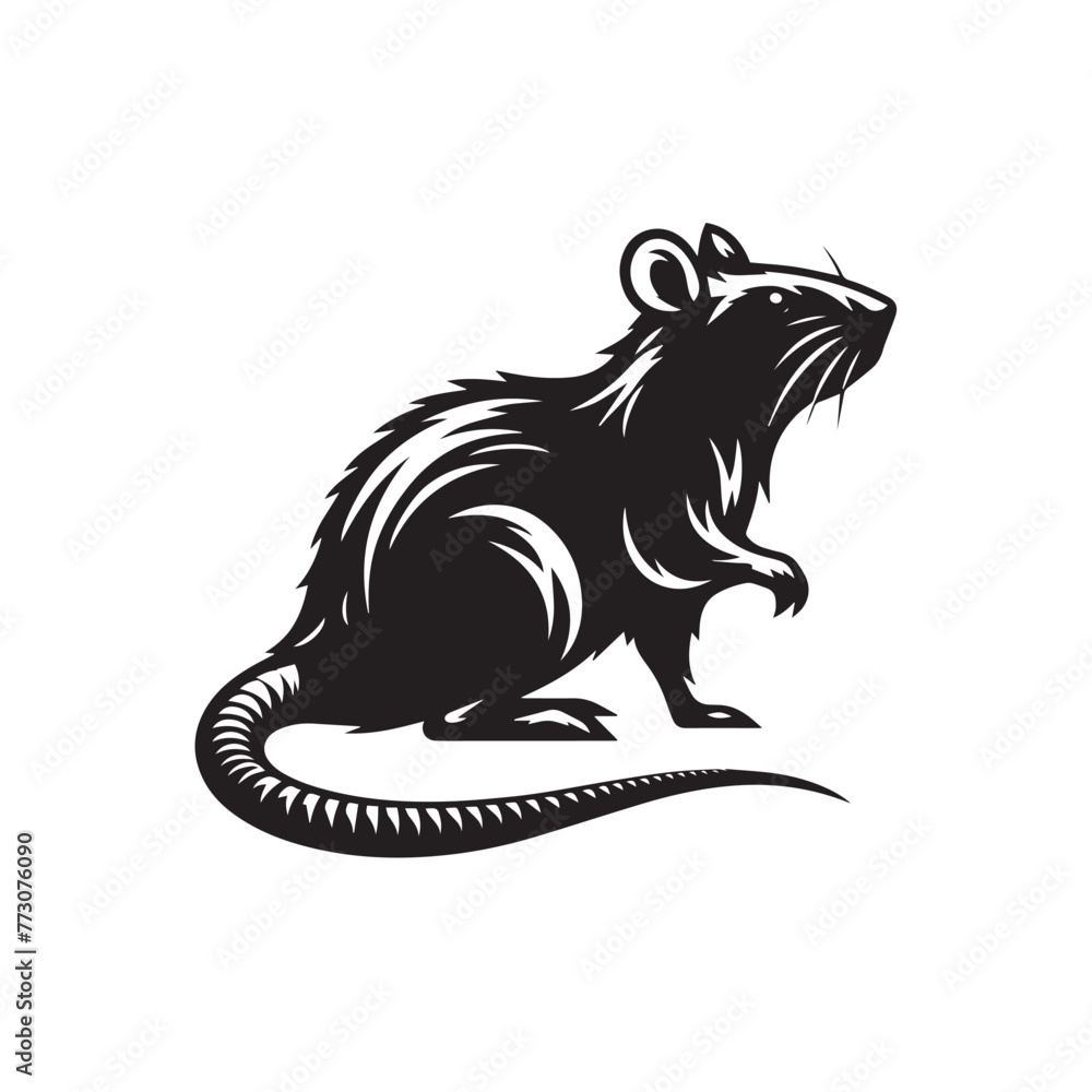 rat silhouette logo ,rat silhouette outline,rat silhouette simple,rat ...