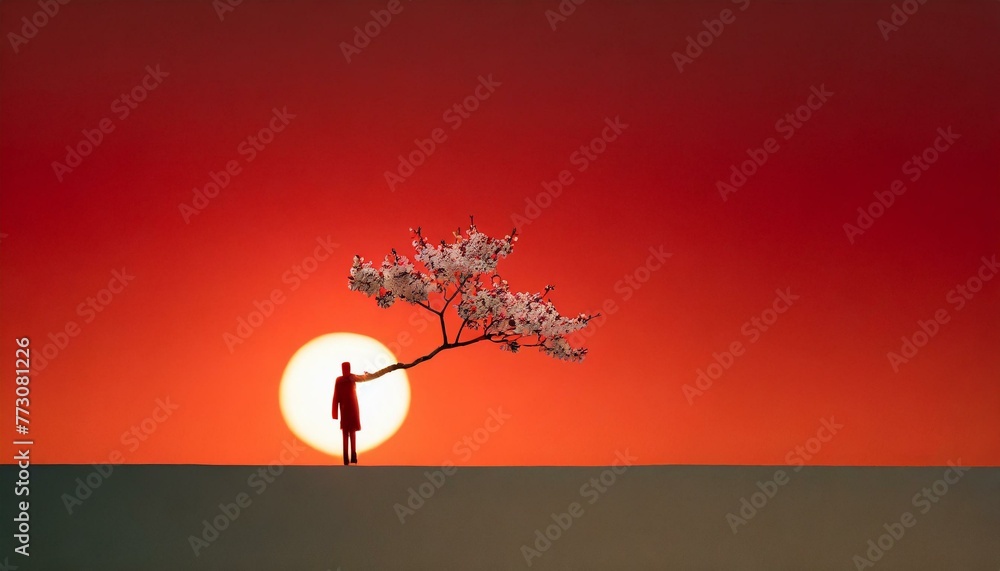 tree in the sunset wallpaper national landscape sky vector art ...