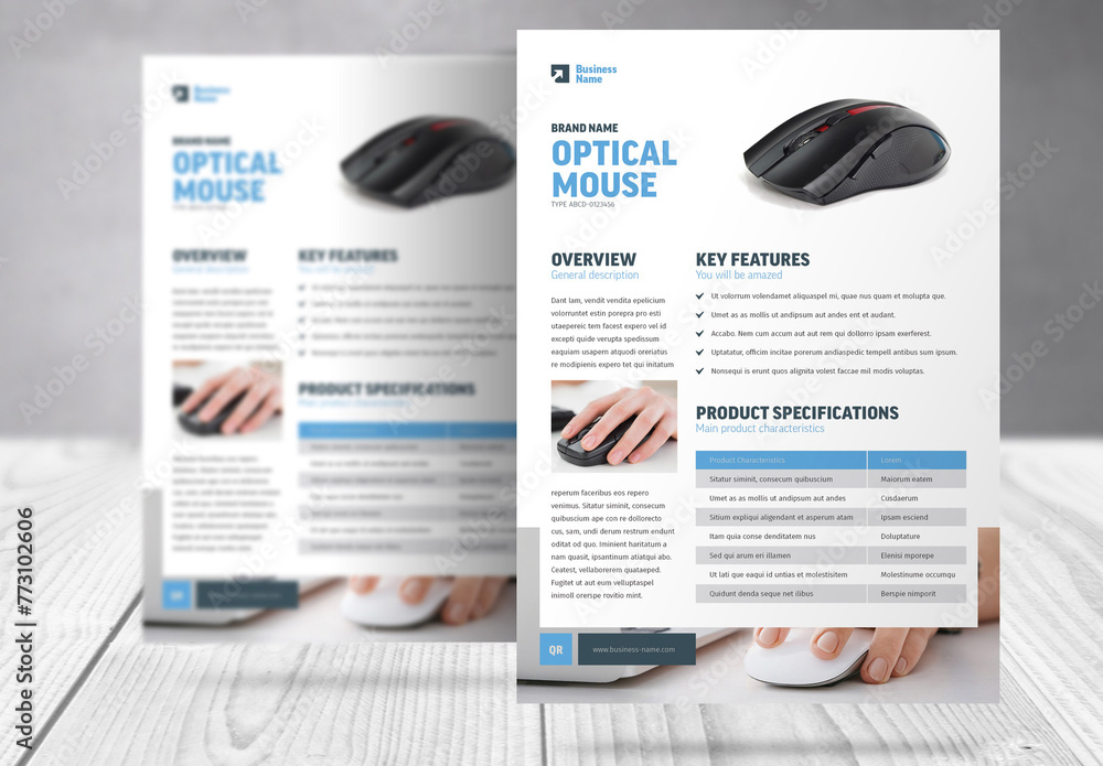 Product Specifications Sheet Template Stock Template | Adobe Stock