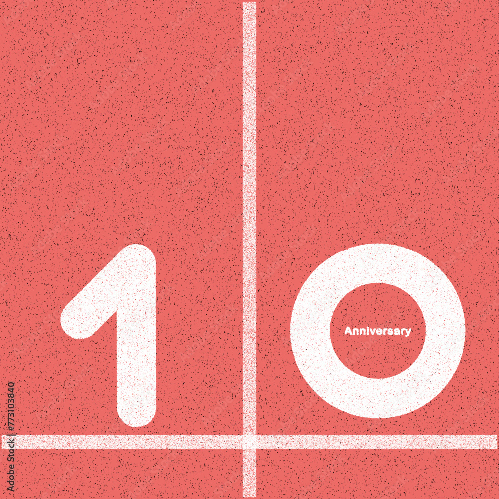 simple graphic design 10, 10th flat 2d vector representation of a ...