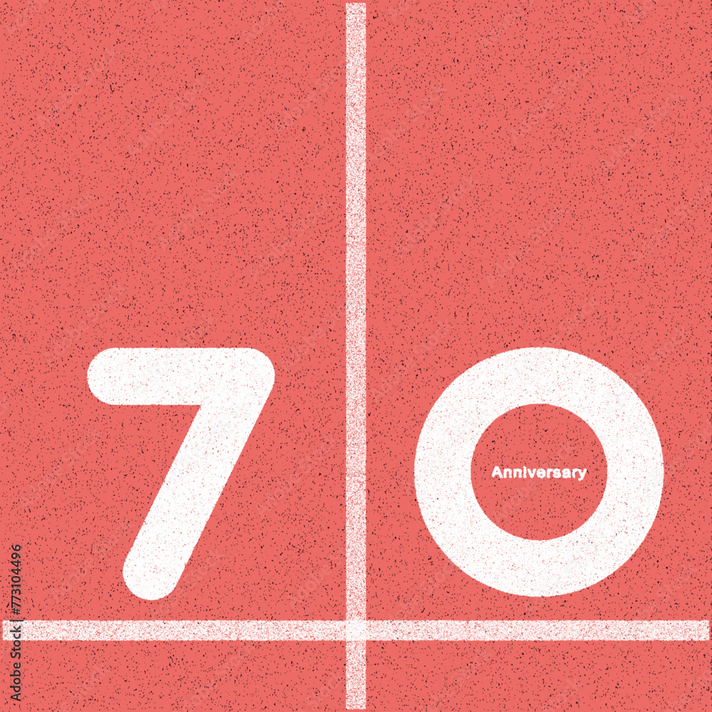 simple graphic design 70, 70th flat 2d vector representation of a ...