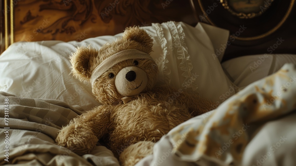 sick with a headache, seasonal influenza, allergic, high fever and ...