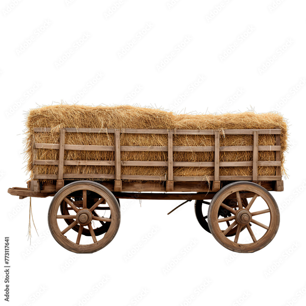 illustration of BULLOCK CART, Isolated on transparent PNG background ...