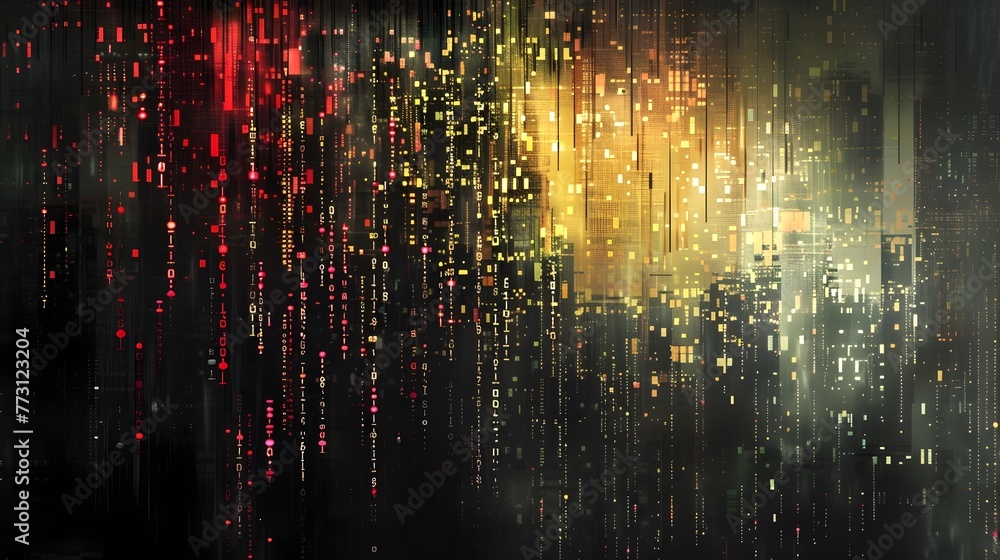 Captivating Digital Artwork Depicting a Matrix Inspired Binary Code ...