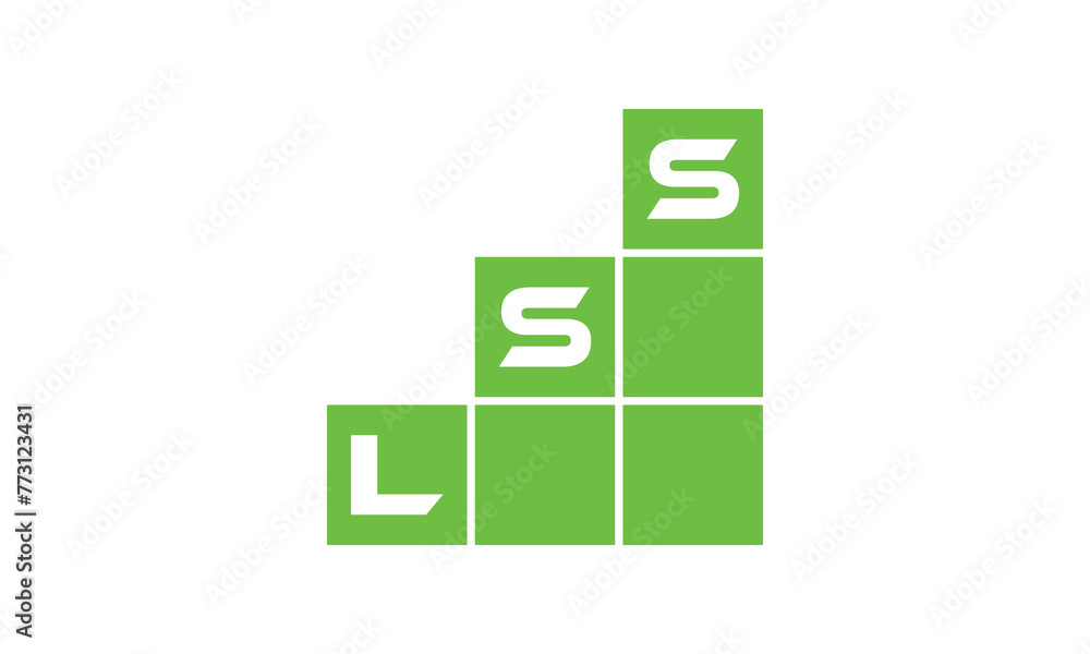 LSS initial letter financial logo design vector template. economics ...