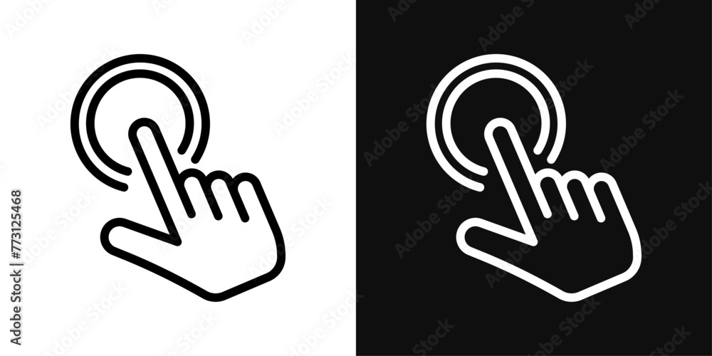 Vecteur Stock Interaction Pointer and Finger Icons. Hand Cursor and ...