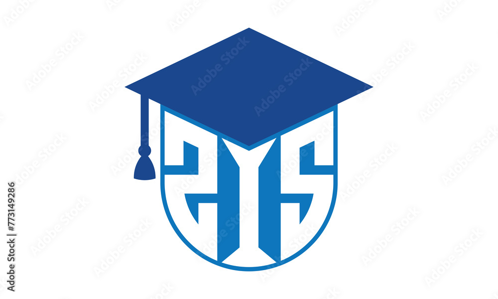 ZIS initial letter academic logo design vector template. school college ...