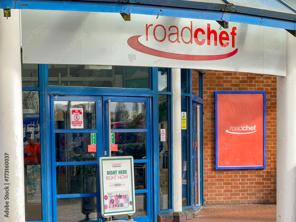 Strensham, Worcestershire, UK - 15 March 2024: Entrance to the Road ...