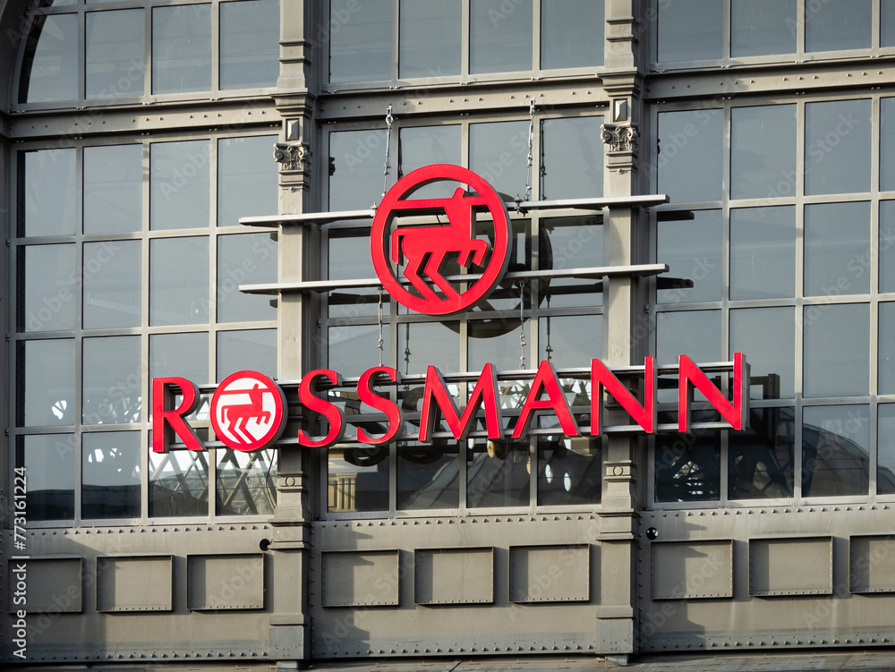 DRESDEN, GERMANY - 27. March 2024: Rossmann logo sign of the German ...