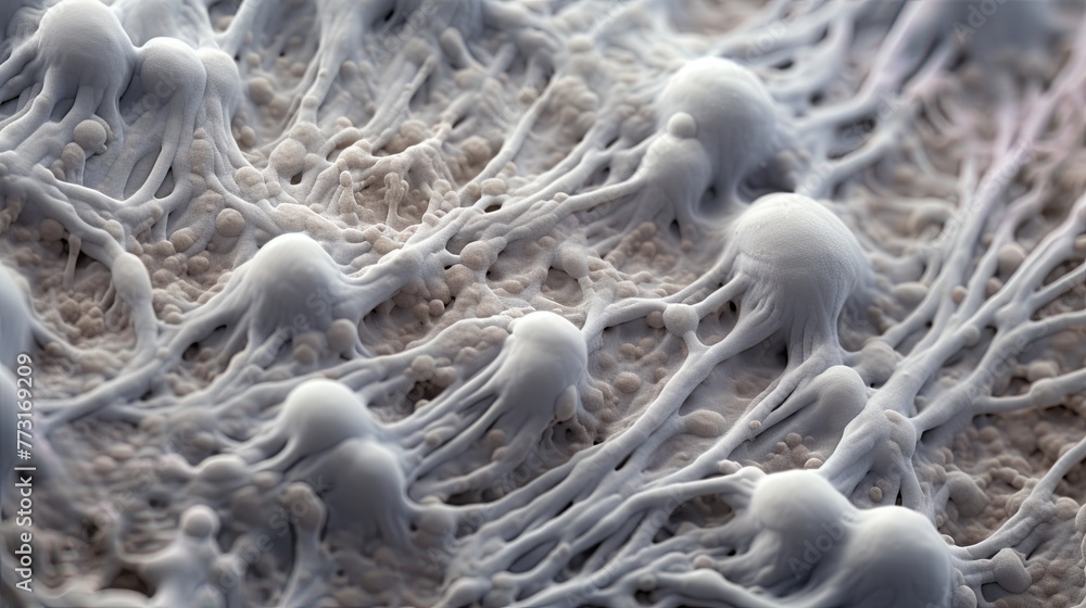 Microscopic view of fungi mycelium. Texture, Background ,Wallpaper ...