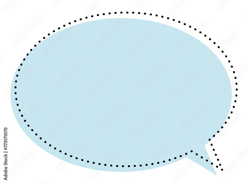 Speech bubble with outline. Blue banner with a frame for comics text ...
