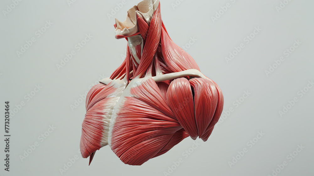 Immersive 3D model for virtual reality detailing the deltoid muscle and ...