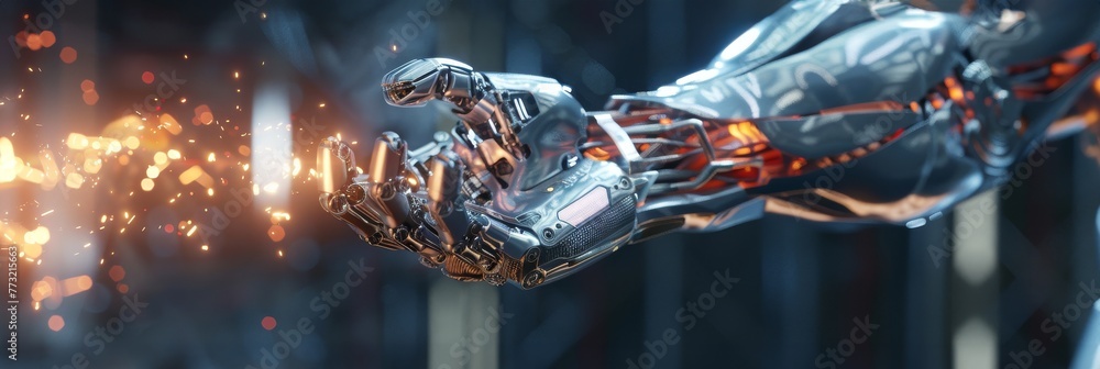 Cyborg performing fluid kung fu sequences, with detailed mechanical ...