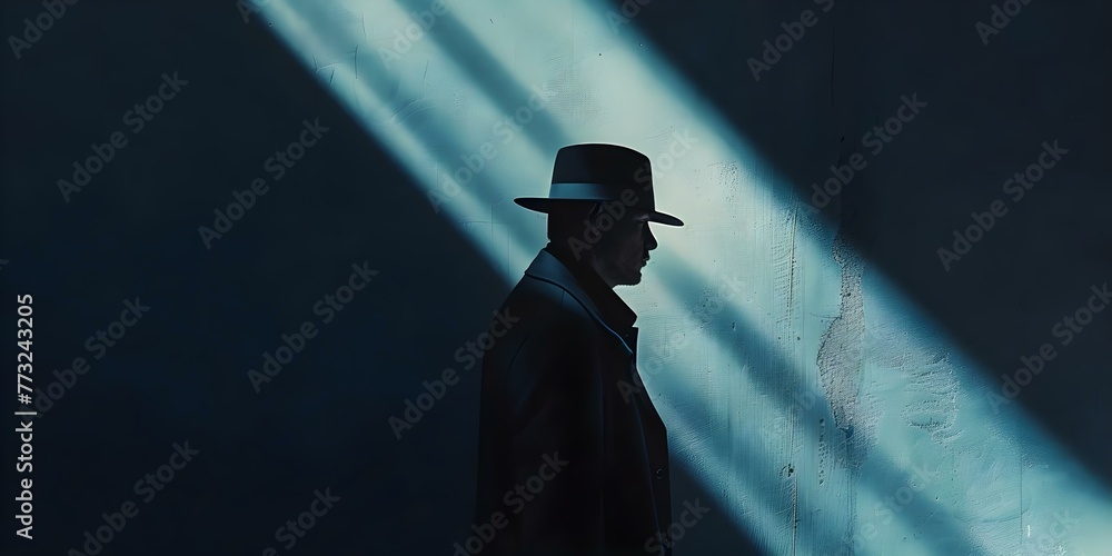 Mysterious suspect in shadow hinting at involvement in crime creating ...