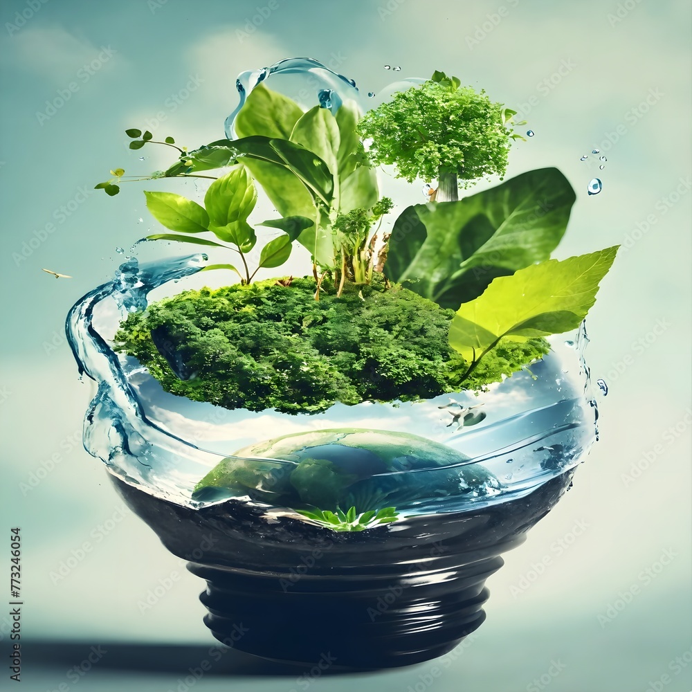 plant in a jar environment sustainable development green nature Stock ...