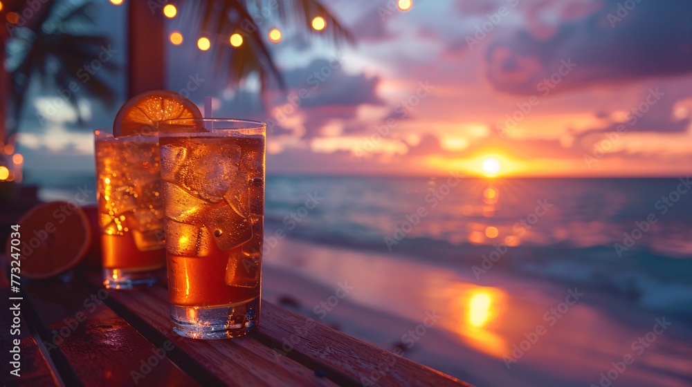 Capture the essence of summer with cocktails on a luxury tropical beach ...