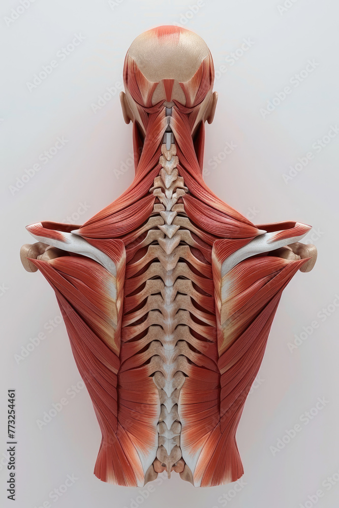 A close up of a human body with the muscles and bones clearly visible ...