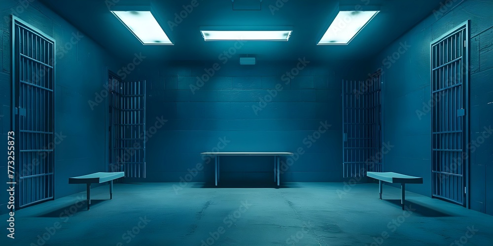 Typical Setting: Empty Police Interrogation Room for Law Enforcement ...